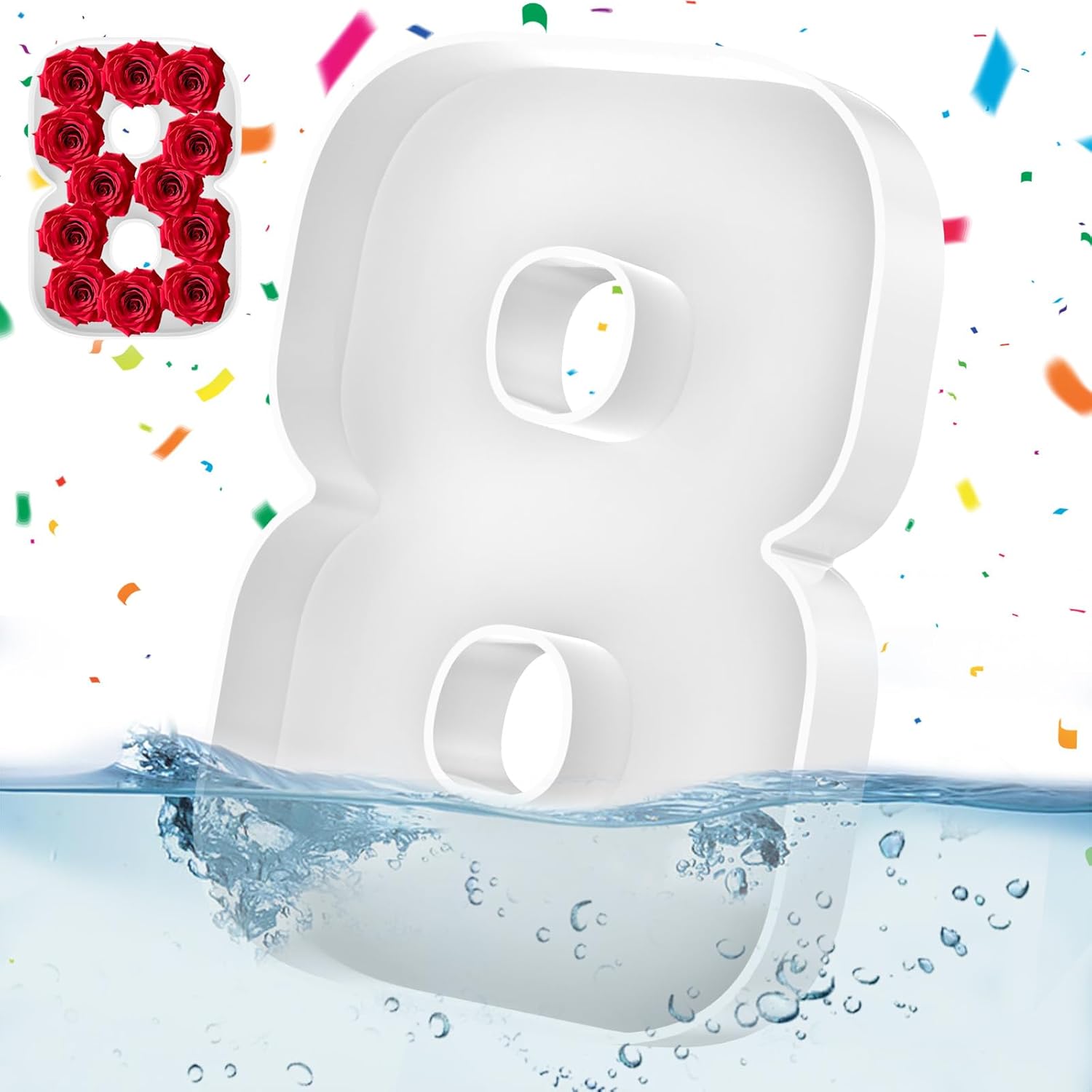 Amazon.com: 10.7"Acrylic Number Charcuterie Box,Fillable Numbers For ...