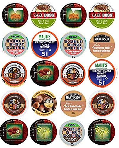 Amazon.com: 20 Cup Flavored DECAF Coffee Sampler! 10 Different Flavored ...