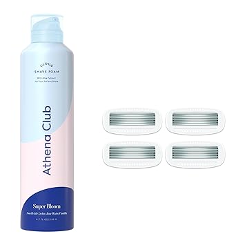 Amazon.com: Athena Club Women's Razor Shave Kit, Cloud Shave Foam + 4 ...
