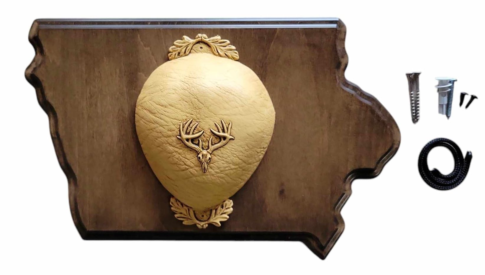 Amazon.com: Whitetail Deer Antler Mounting Kit, Solid Wood Plaque, Includes All Mounting ...