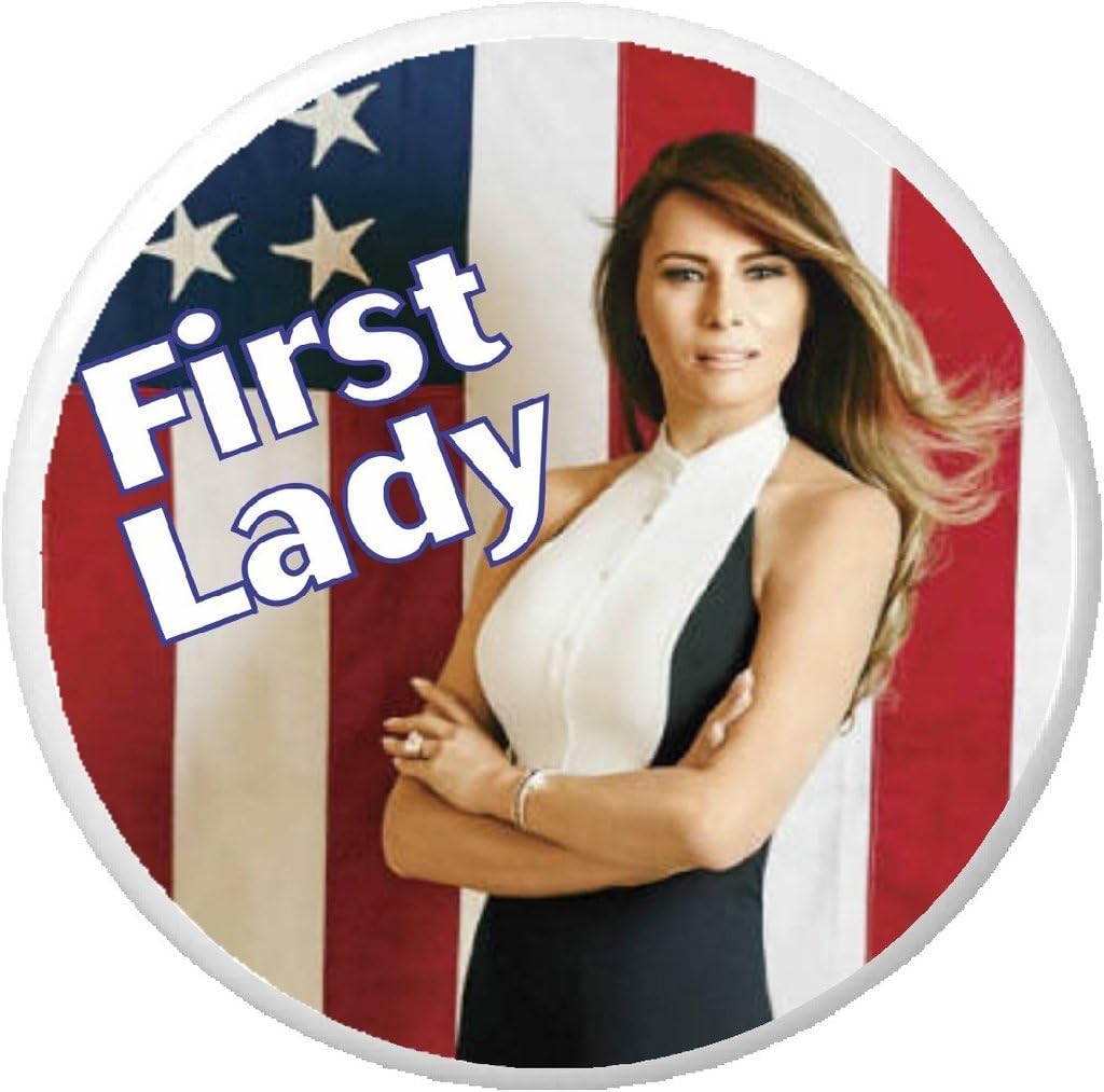 Amazon.com: A&T Designs First Lady Melania Trump (American Flag) 2.25 ...