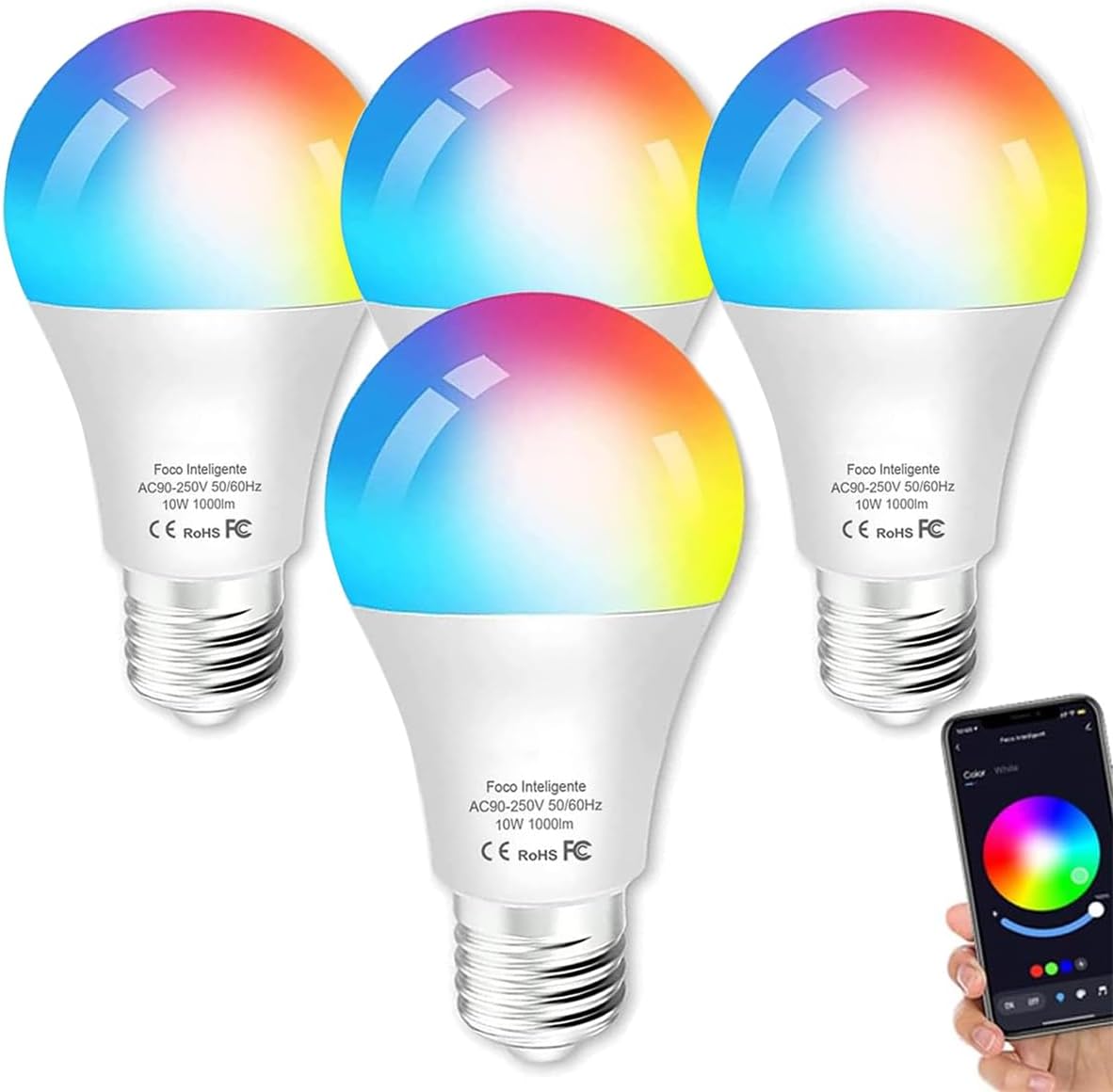 Glückluz 10W Smartlife Foco Inteligente Wifi & Bluetooth, 1000lm Foco ...