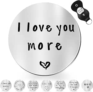 Amazon.com: IFSLQNX Heartfelt Pewter Pocket Tokens, I Love You Hand ...
