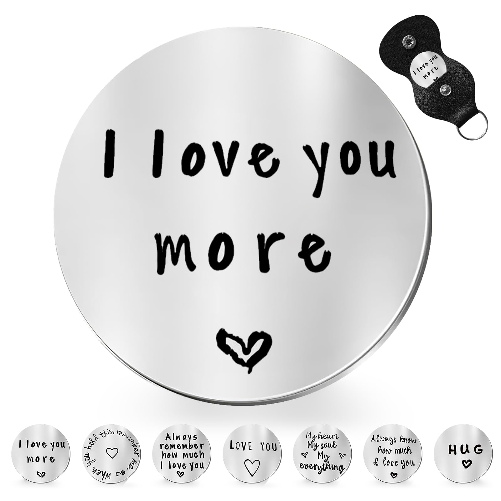 Amazon.com: IFSLQNX Heartfelt Pewter Pocket Tokens, hand stamped ...