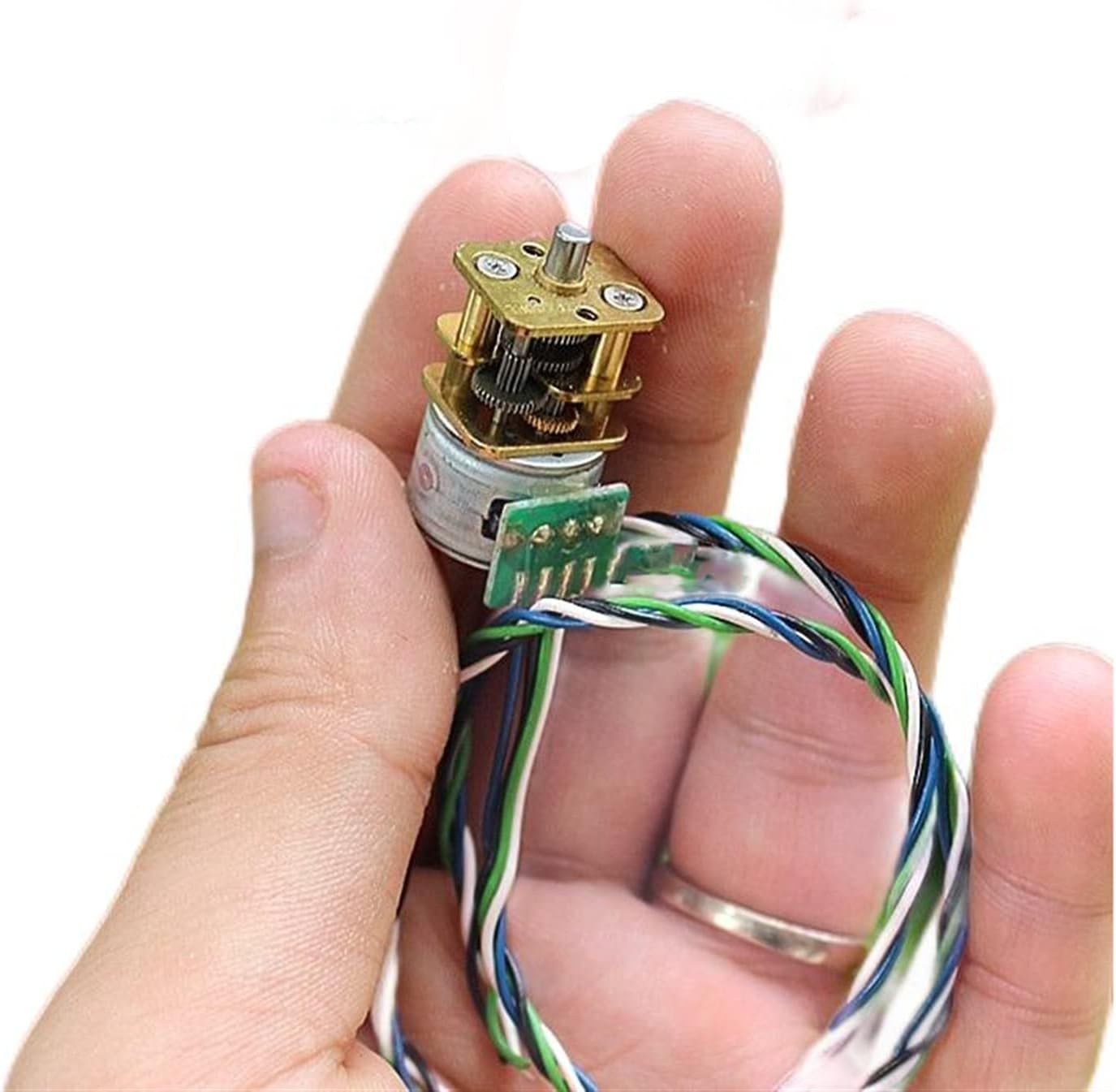 RUBANX mini Motor Small Geared Stepper Motor, All Metal Gear Reducer DC ...