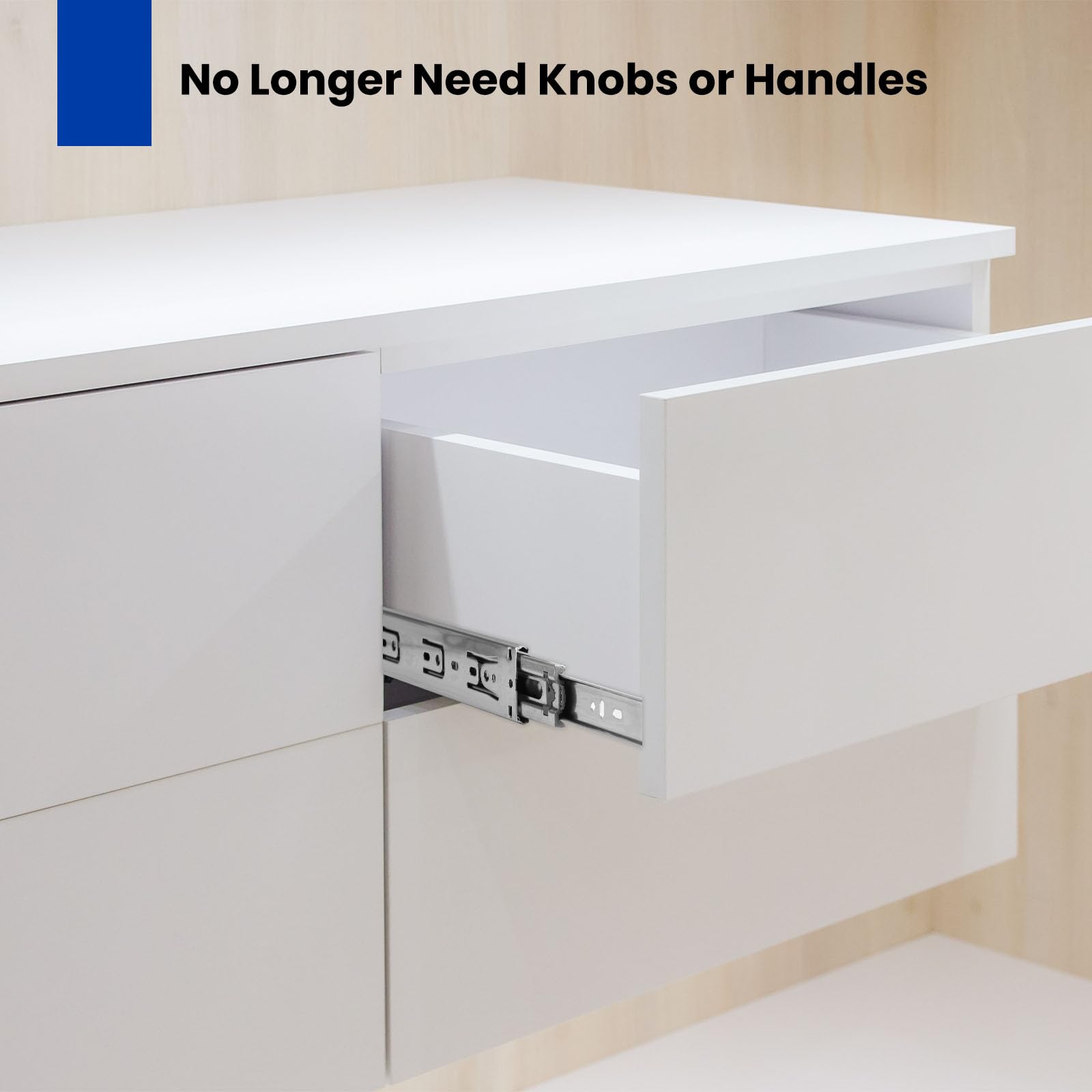 Snapklik.com : 6 Pairs Push To Open Drawer Slides 20 Inch Full ...