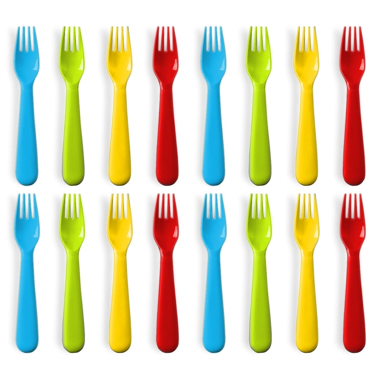 Amazon.com: Plaskidy Plastic Kids Forks - Set of 16 Toddler Forks BPA ...