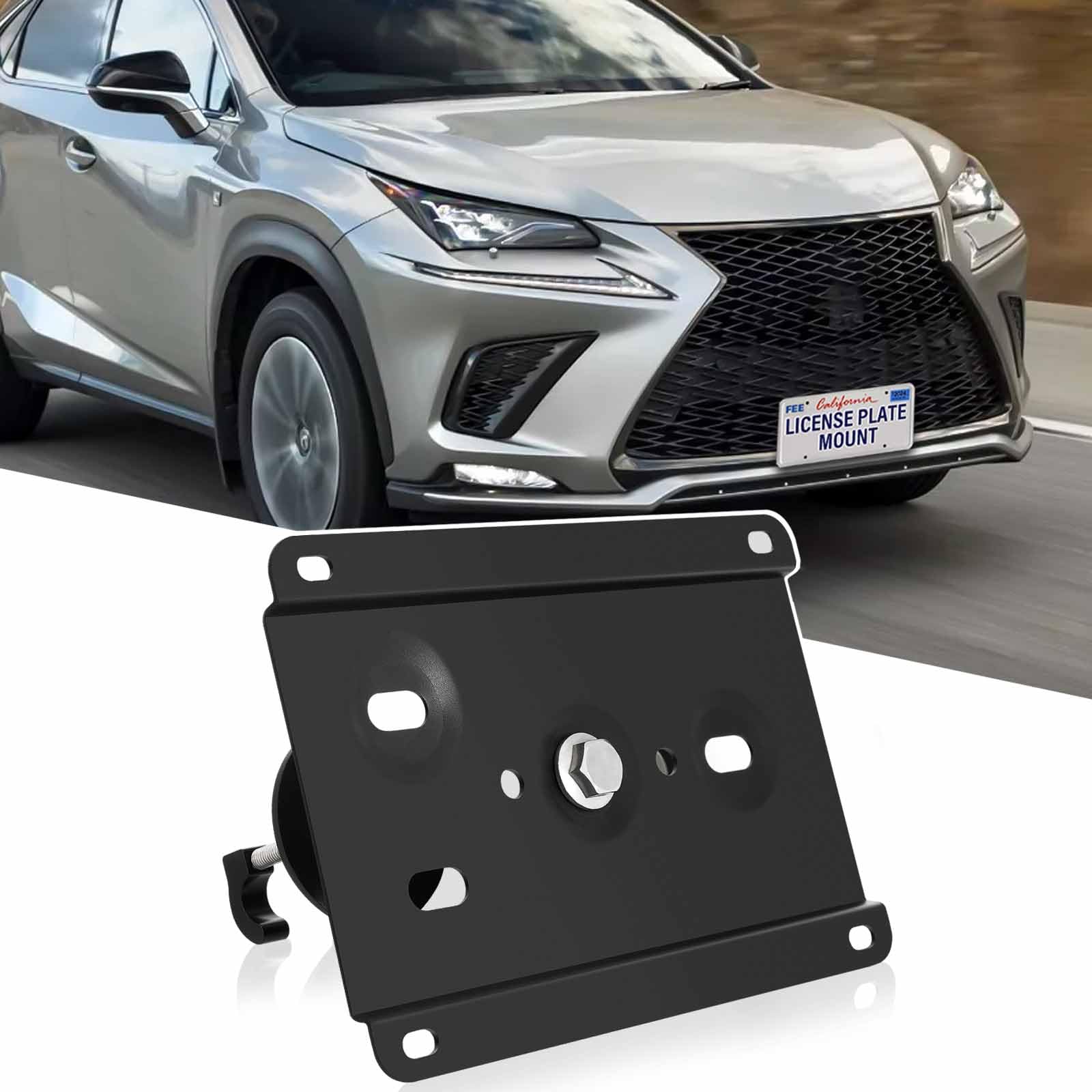 Amazon.com: Front License Plate Bracket No Drill Car Front Bumper Tow ...
