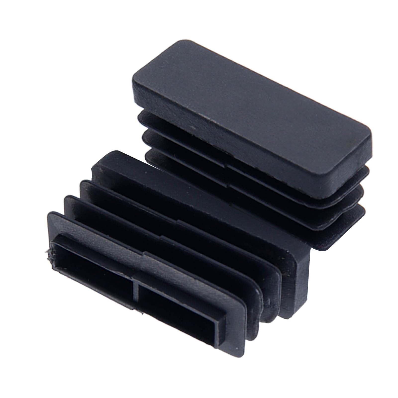 Snapklik.com : Rectangular Tube Plug,38 X 13mm Black Furniture End Caps ...