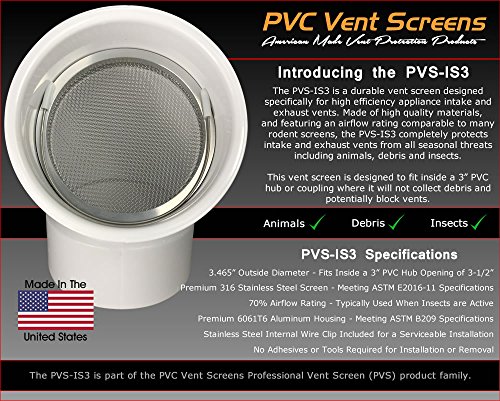 PVC Vent Screens 3" Insect and Rodent Model PVS-IS3 Replaces ...