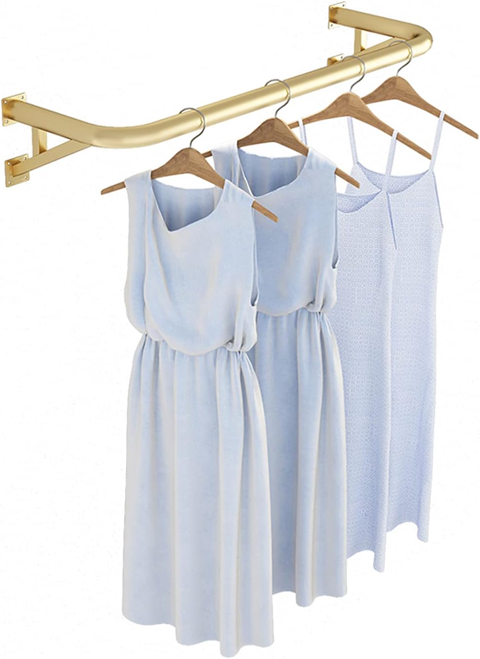 Clothing Rack Wall Clothing Display Stand Heavy-Duty Clothes Rail ...