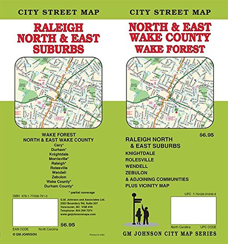 Wake County / Raleigh North & East Suburbs, North Carolina Street Map ...