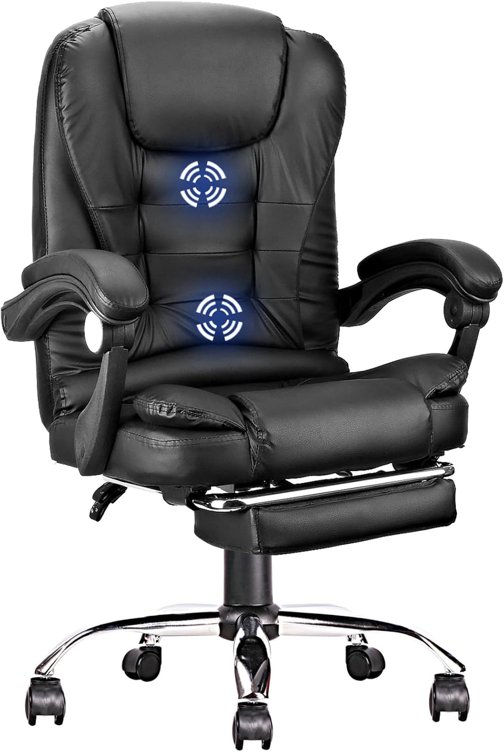 Amazon.com: GIVENUSMYF Massage Heated Office Chair with Lumbar Support ...