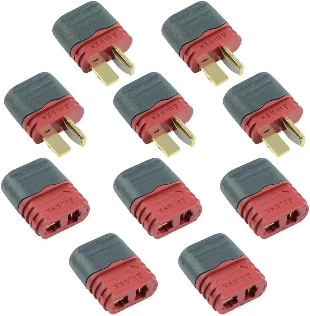 Switch Electronics 5 Pairs Male + Female T Plug Connector with Cap 36A ...
