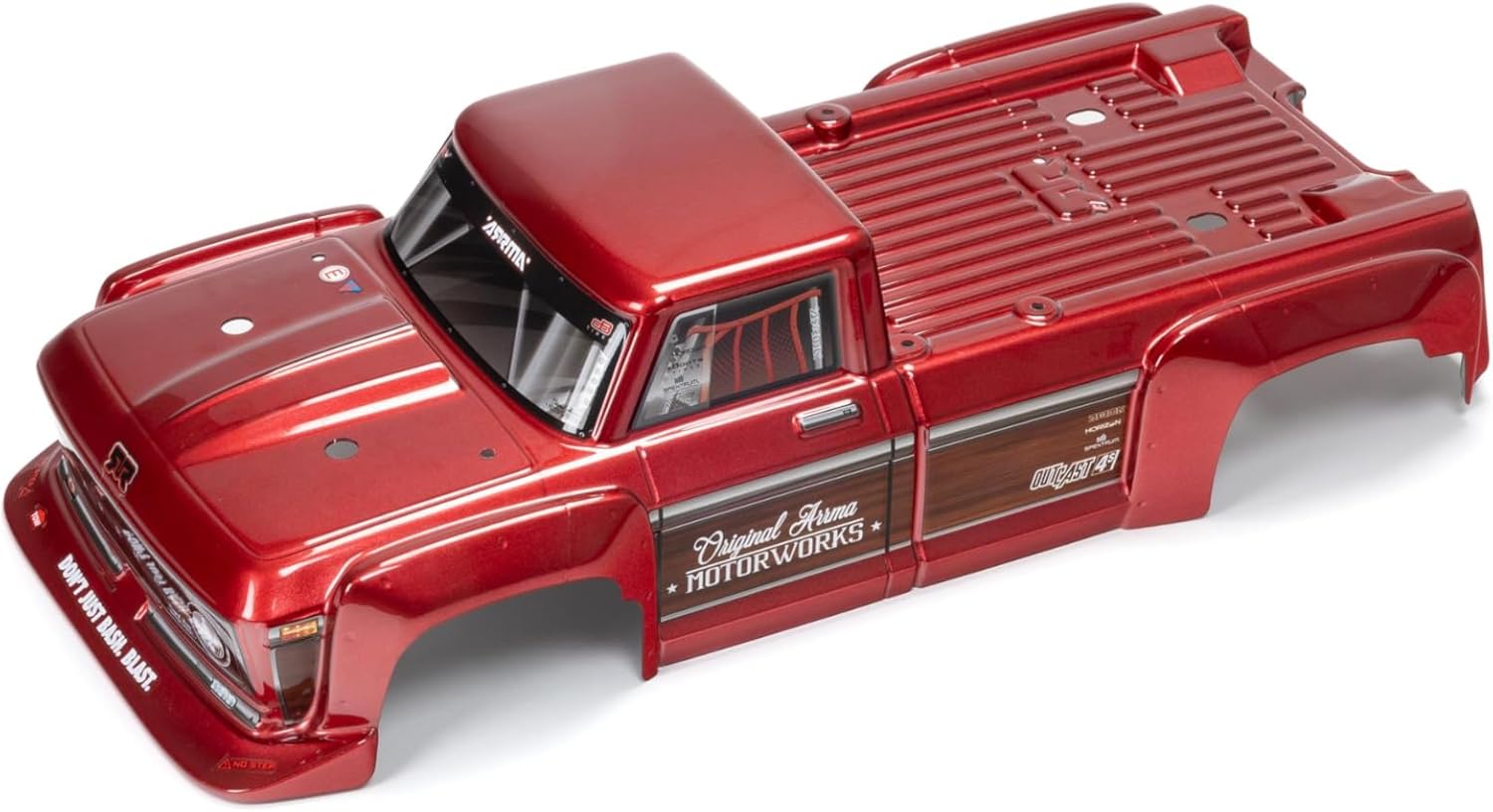 Amazon.com: ARRMA Outcast 4x4 BLX Painted Decaled Trimmed Body (Red ...