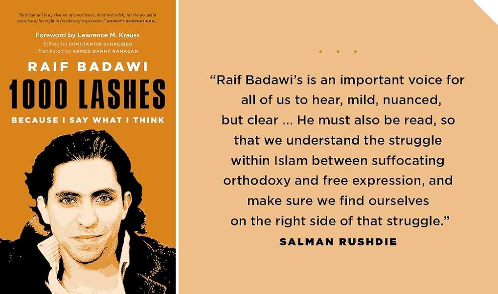 Amazon.com: 1000 Lashes: Because I Say What I Think: 9781771642095: Badawi, Raif, Schreiber ...