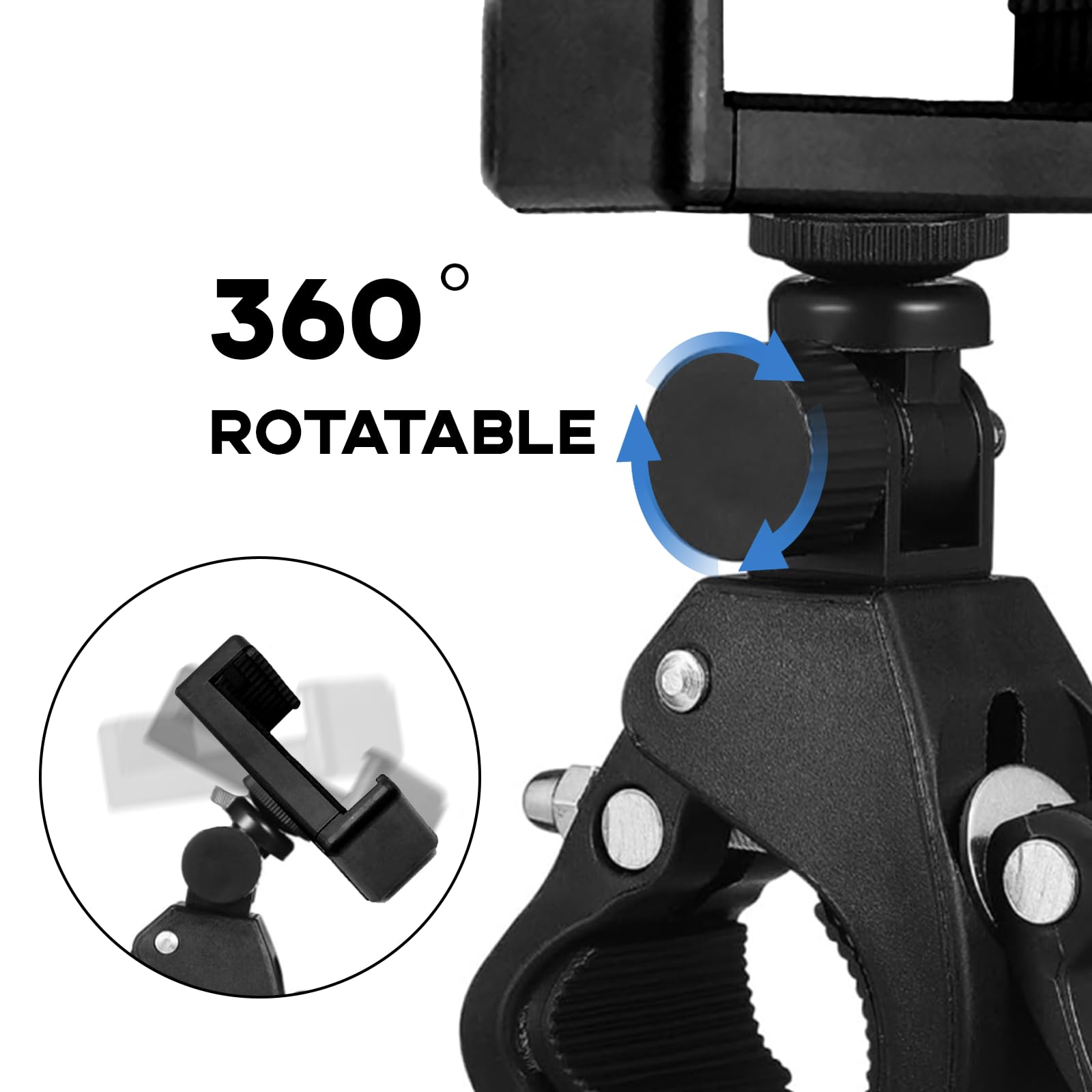 Mic Stand Phone Holder, Mic Stand Phone Holder Mount With 360 Rotation ...