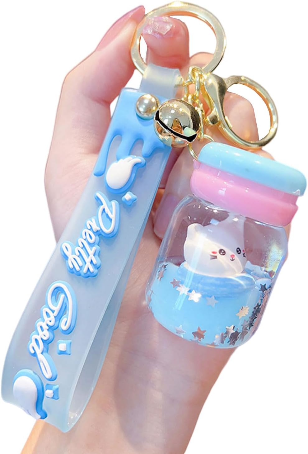 TOU-BEGUIN Keychain, Cute Delicate Milk Tea Cup Key Ring Decoration ...