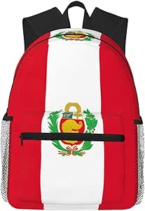 Amazon.com: QASNLU Flag of Peru print Lightweight comfortable backpack ...