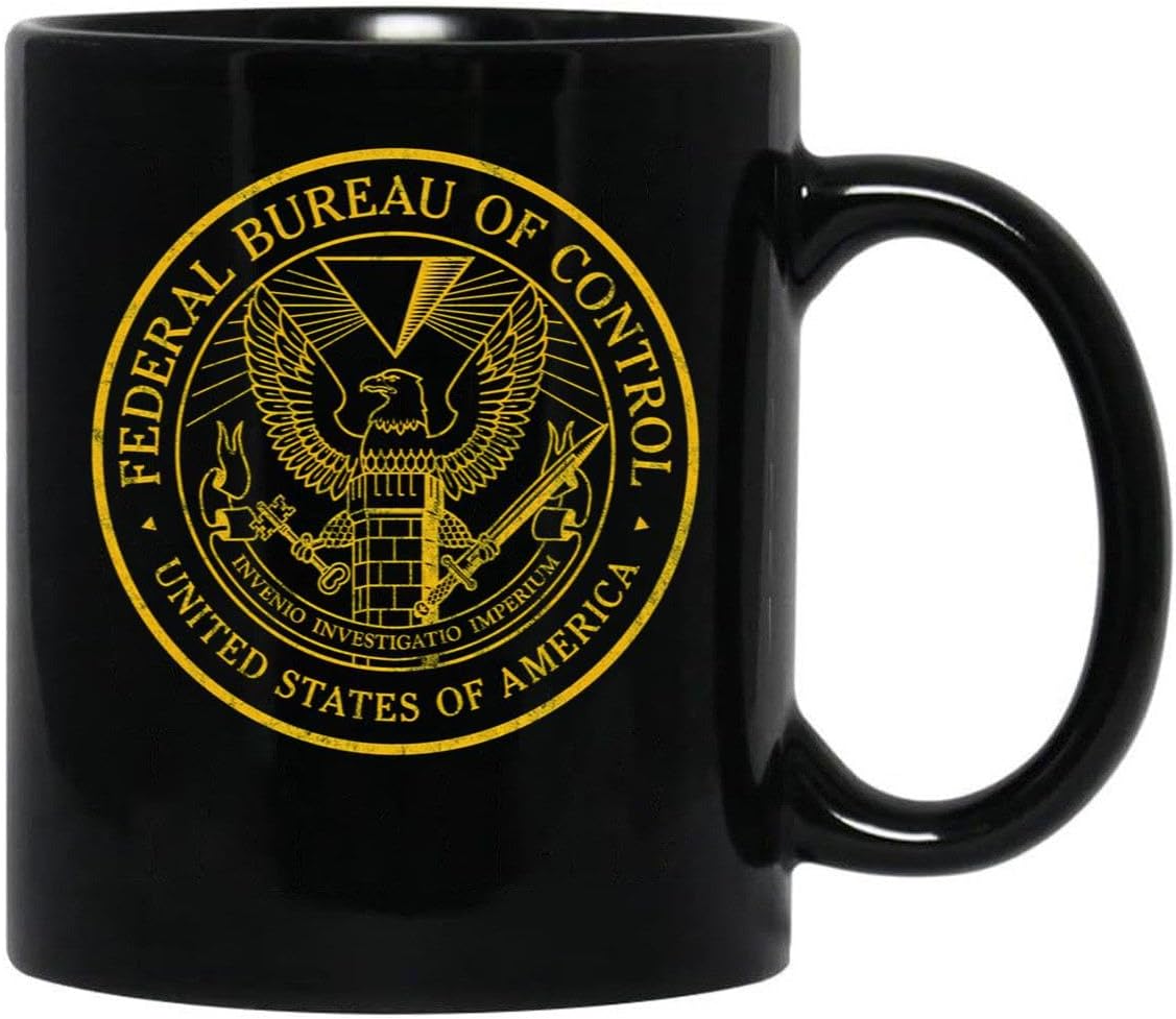 Amazon.com: Federal Bureau Of Control Black Coffee Mug, Gift Coffee Mug ...