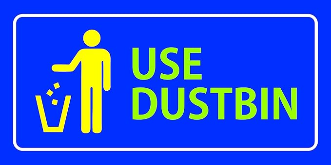 VoodooSperm Use Dustbin Sign board - Size : 30 cm x 15 cm : Amazon.in ...