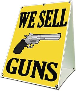Amazon.com : We Sell Guns Sidewalk A Frame 18"x24" Outdoor Store Retail ...