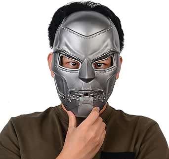 Amazon.com: CrosCentury Hero Dr Doom Mask, Halloween Full Face Latex ...