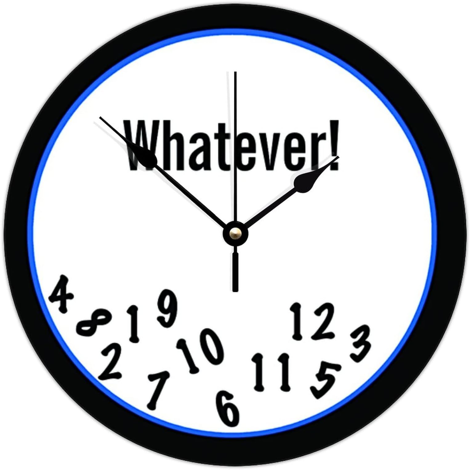 Amazon.com: Funny Whatever Wall Clock - Black Room Decor Gift : Home ...