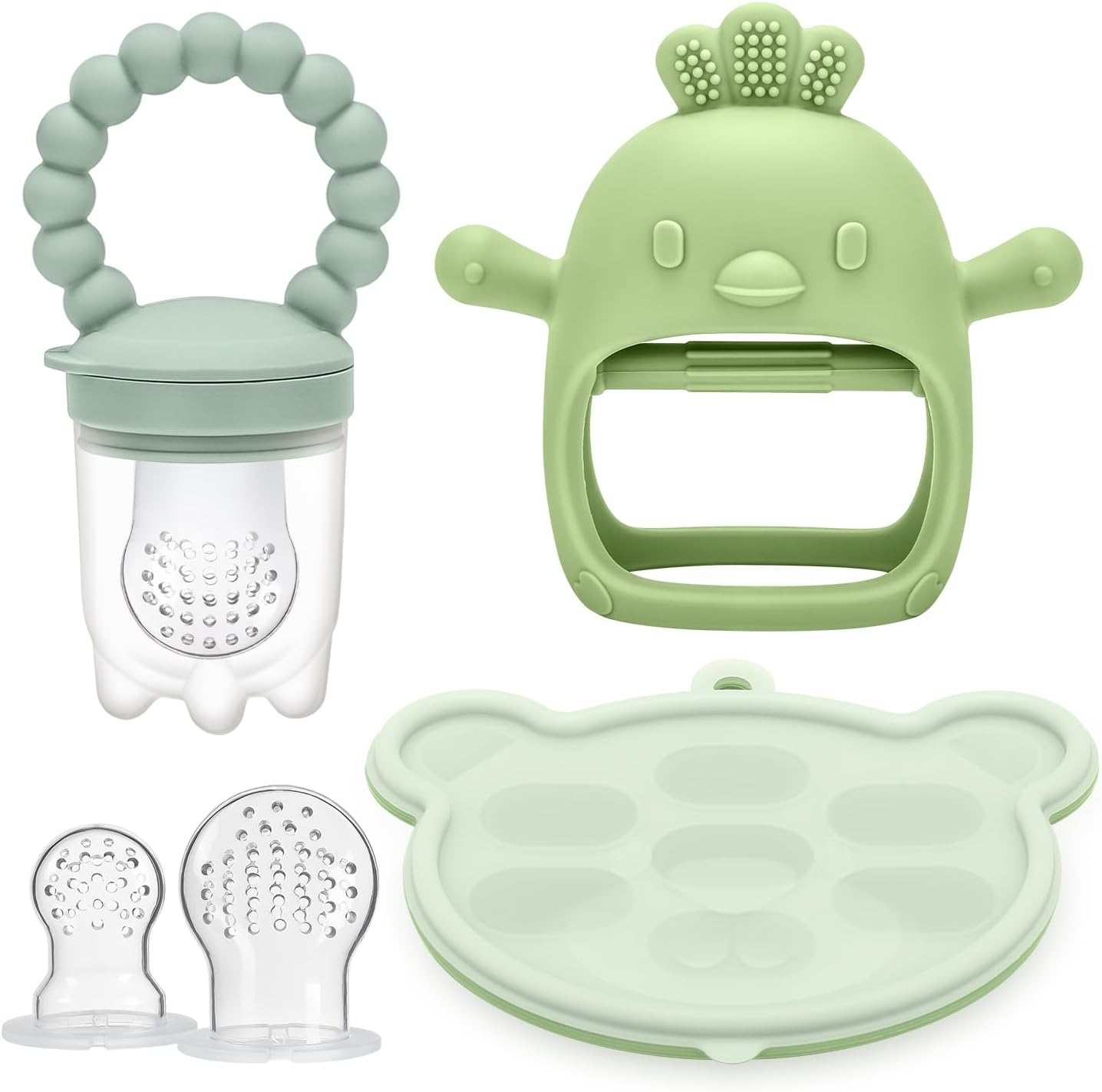 MISSLILI 2Pcs Baby Teething Toy for Infants 3+ Months, BPA Free Anti ...