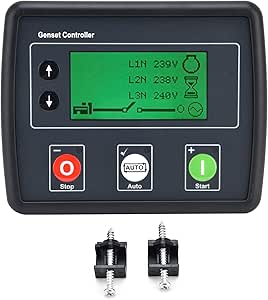 Amazon.com: Self Starting Generator Controller LCD Display 3 Phase Mains Detection Control Board ...