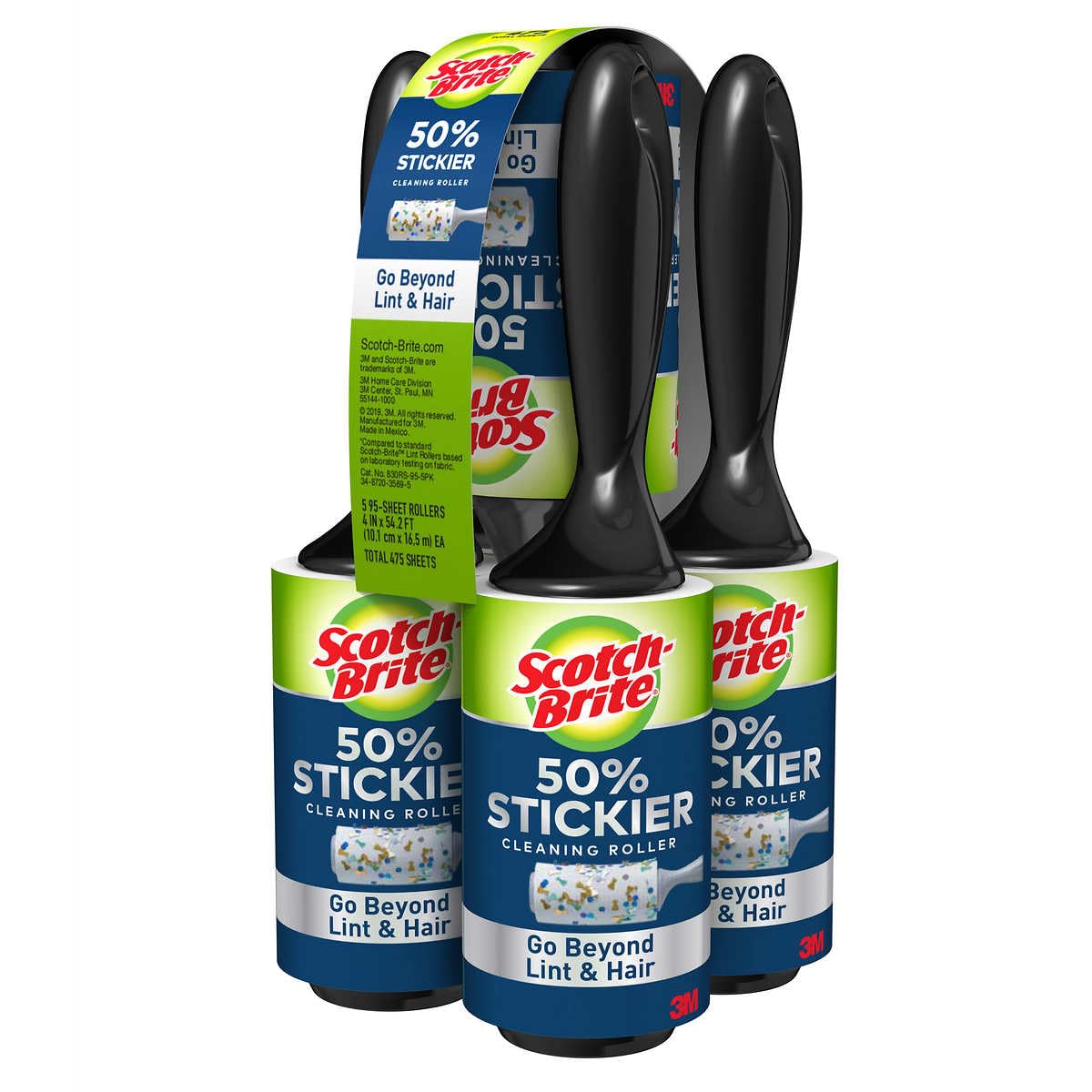 Amazon.com : Scotch Brite 3M Lint Roller 50 % Sticker, 95 Sheets (Pack ...
