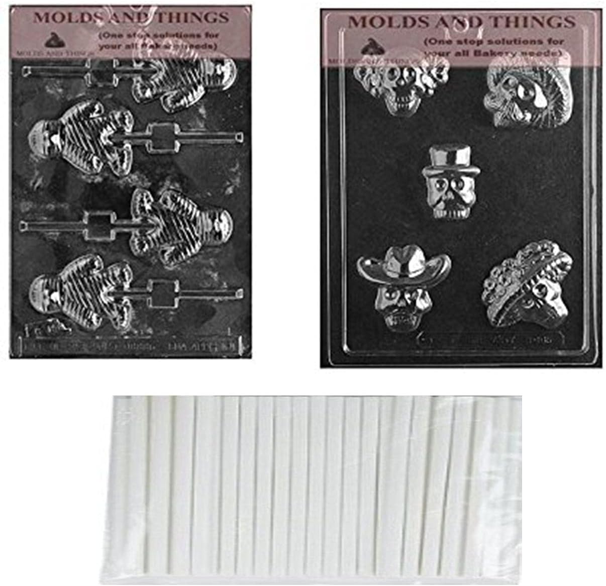 Amazon.com: Mummy Face Lolly Chocolate Candy Mold Halloween Mummy ...