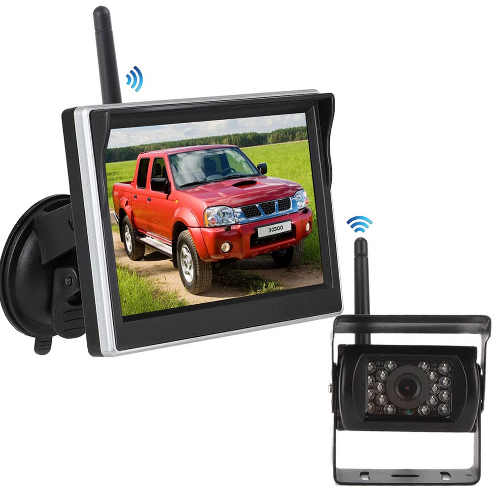 Buy Wireless Reversing Camera 5“ TFT LCD HD Rear View Monitor System ...