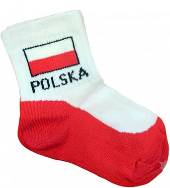 Amazon.com: Polska White & Red Poland Flag Infant/Child Socks, S (6-12 ...