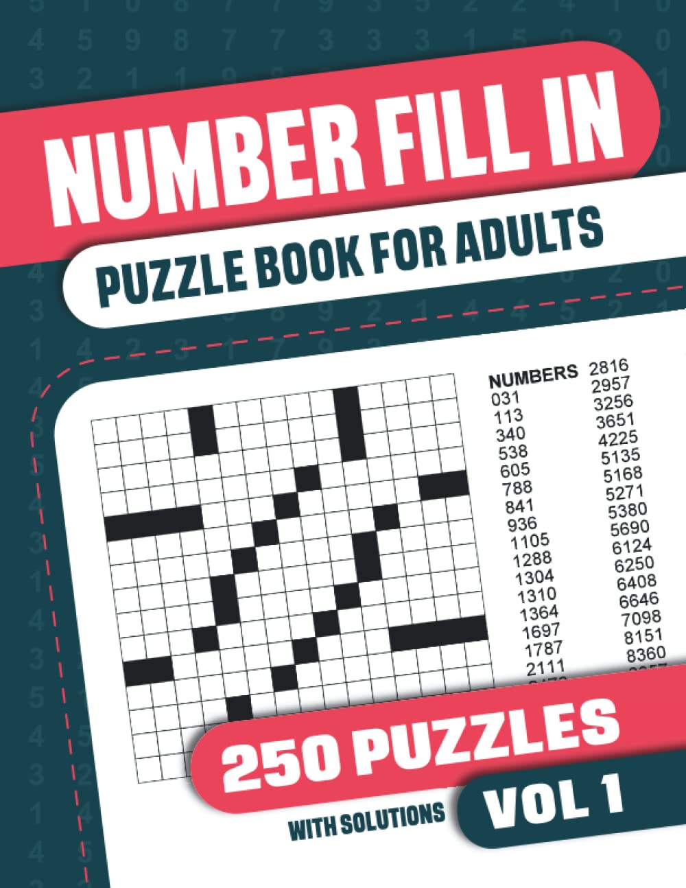 Number Fill In Puzzle Book for Adults: Fill in Puzzle Book with 250 ...