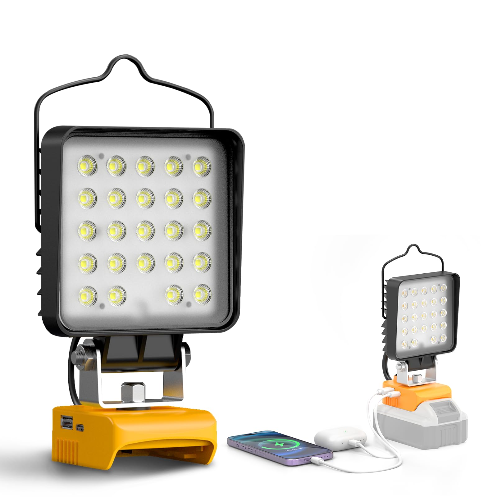 wokelux 48W 7600LM LED Work Light for Dewalt Max 20V Battery, Cordless ...