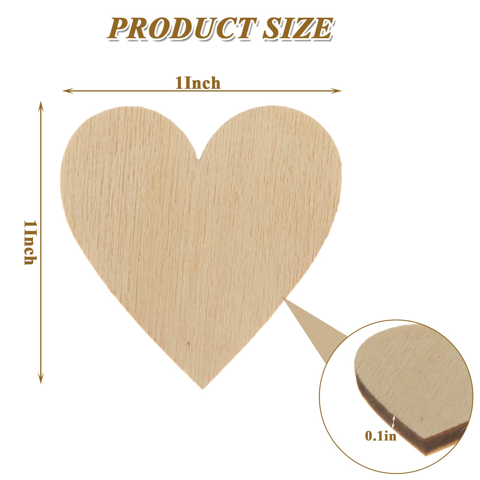 Snapklik.com : ABuff 500 PCS 1 Inch Wooden Hearts For Crafts Small Wood ...