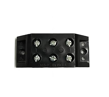 60A 3 Way Bakelite Connector Strip Black Screw Terminal Connection ...