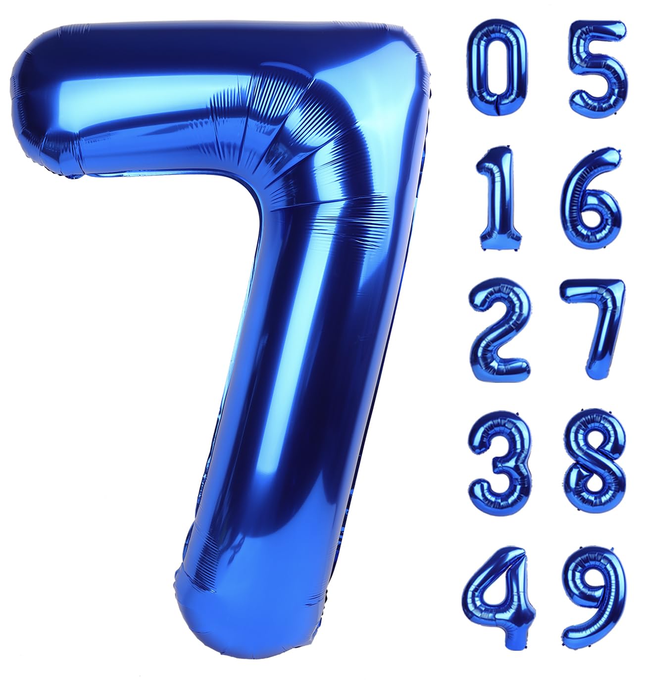 Amazon.com: Navy Blue Large Number 7 Balloon 40 Inch, 7th Seven ...