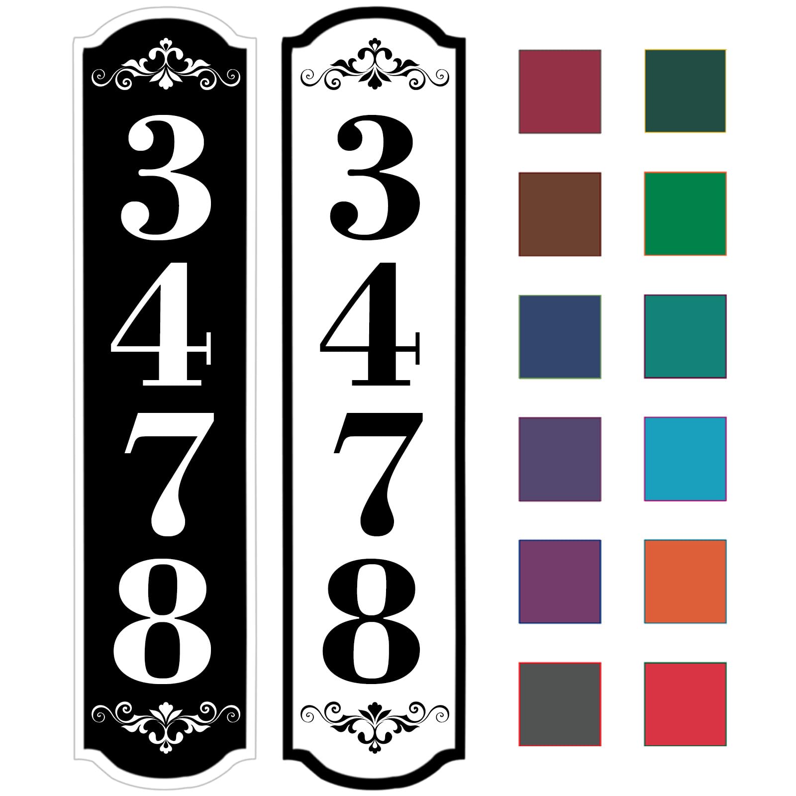 Amazon.com: Personalized Metal House Numbers For Outside,Custom Metal ...