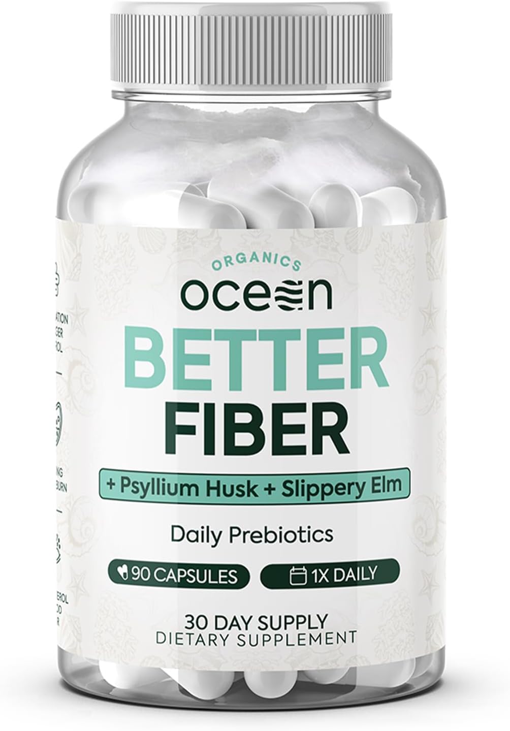 Amazon.com: Organics Ocean Better Fiber - Daily Fiber Supplement - Soften Stool for Effortless ...