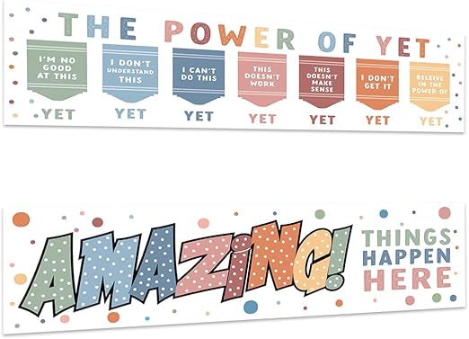 Amazon.com: Andaz Press 13"x48" The Power Of Yet Growth Mindset ...