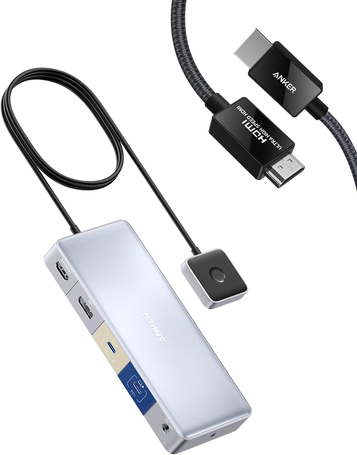 Amazon.com: Anker Docking Station, KVM Switch for 2 Laptops, Dual 4K ...