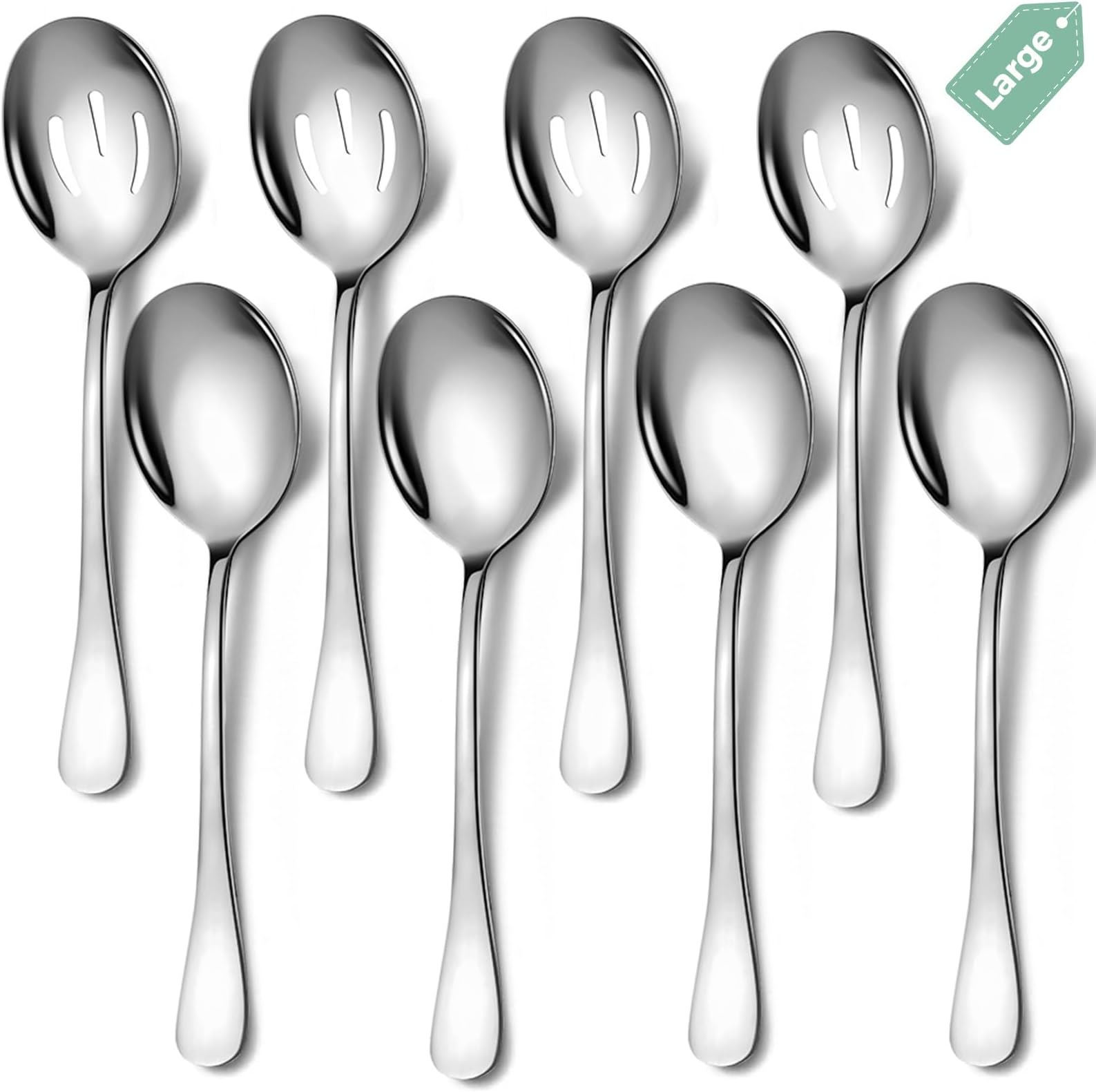 Amazon.com | 13-Inch Serving Spoons Set of 6, dongbo Stainless Steel ...