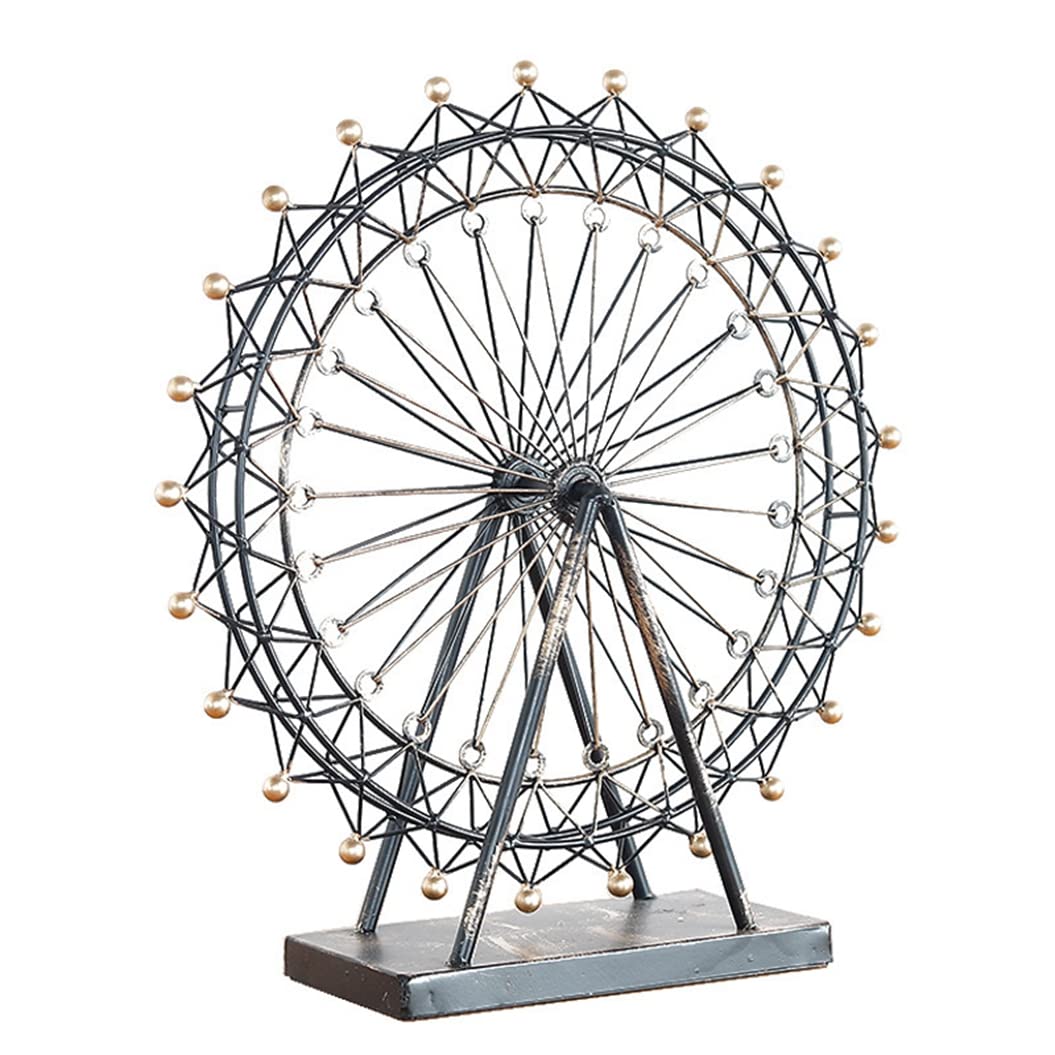 Amazon.com: BRU-URB Retro Ferris Wheel Figurines Statue Miniatures Iron ...