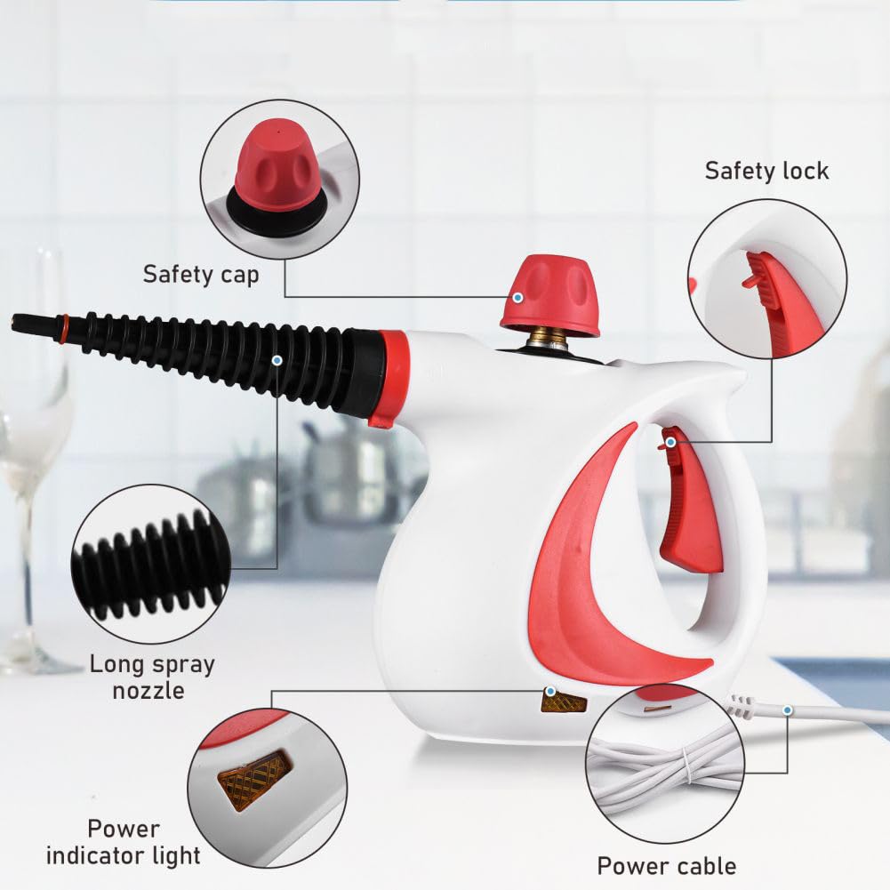 Steam Cleaner, Multipurpose Powerful Steamer With 21
