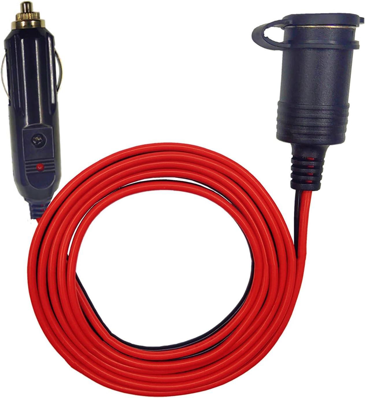 Amazon.com: 2 Pack 12V Cigarette Lighter Extension Cable 1Ft Male Plug ...