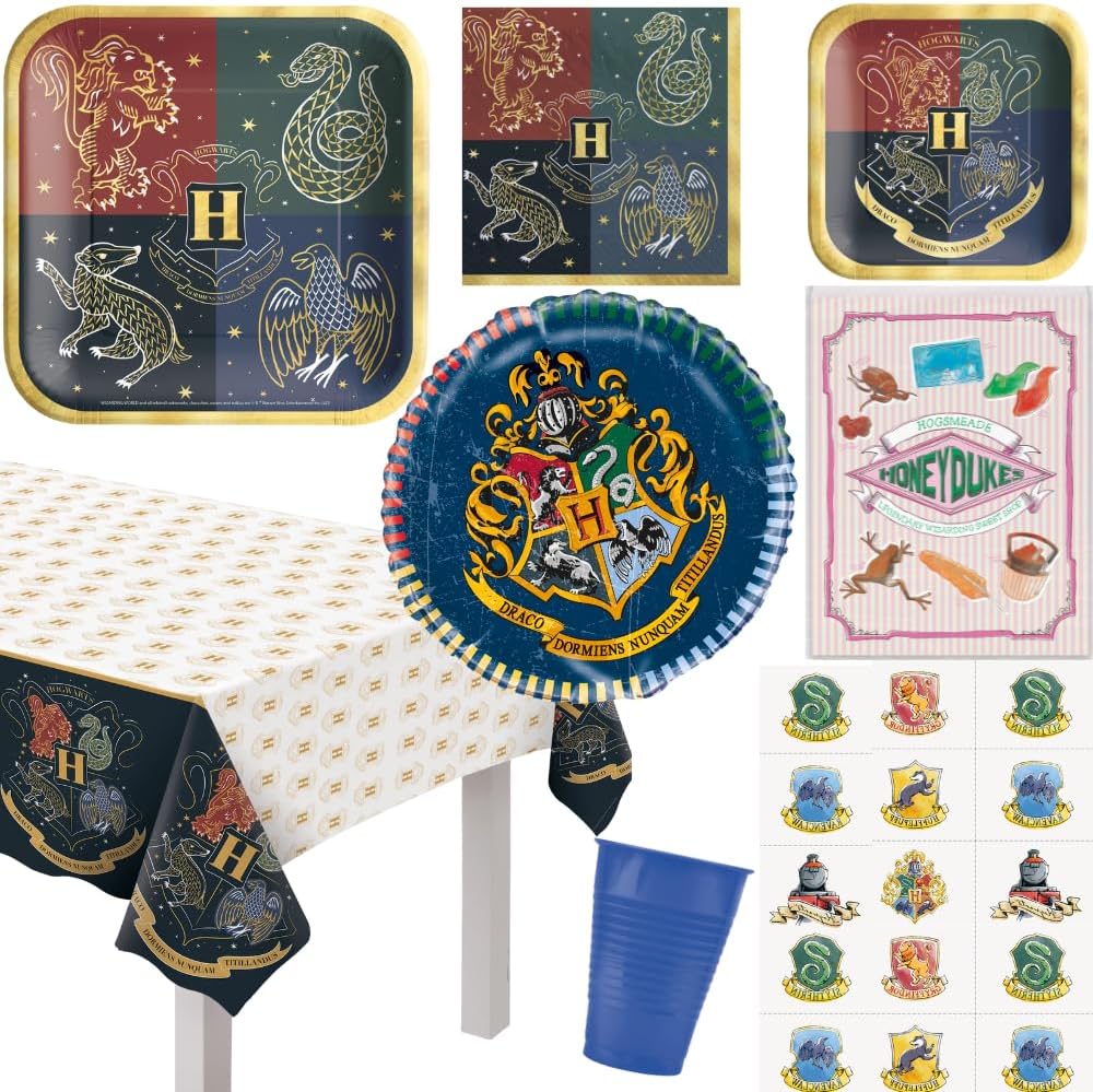 Harry Potter Birthday Party Supplies - 16 Plates 16 Napkins 16 Cake ...
