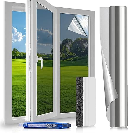 Window Film Sun Protection Film Window Interior – 60 x 200 cm – Mirror ...