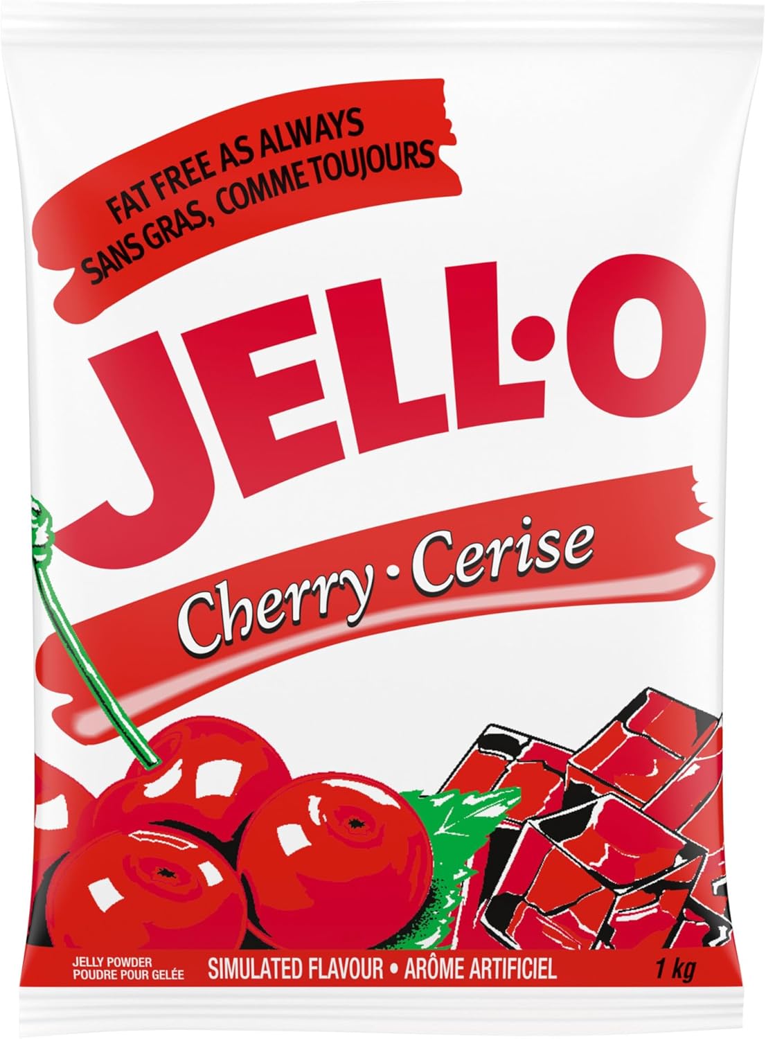Jell-O Cherry Flavoured Jelly Powder (2 X 1KG) : Amazon.ca: Grocery ...